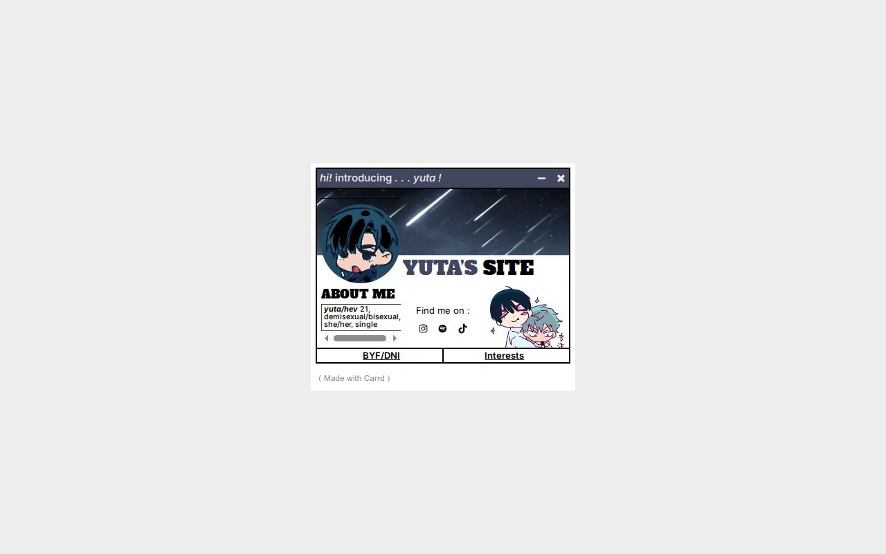 yuta’s card